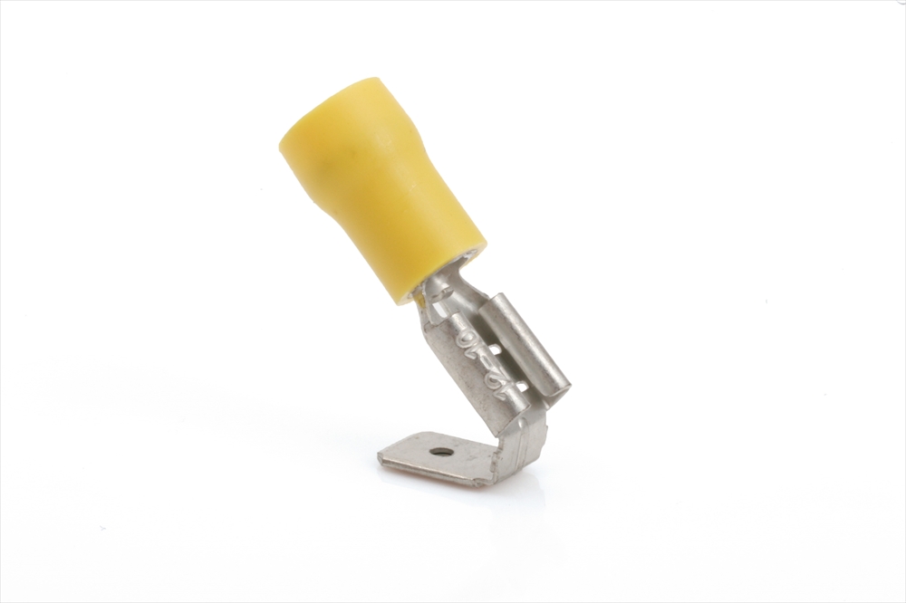Yellow Piggy Back Terminal, 6.3mm Wide - Termination Technology Ltd