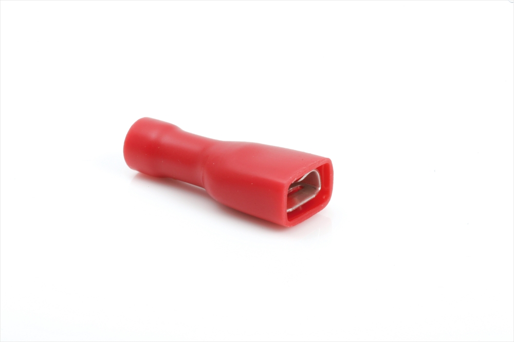 Red Fully Insulated Female Push-on Terminal, 2.8mm Width, 0.8mm Thick ...